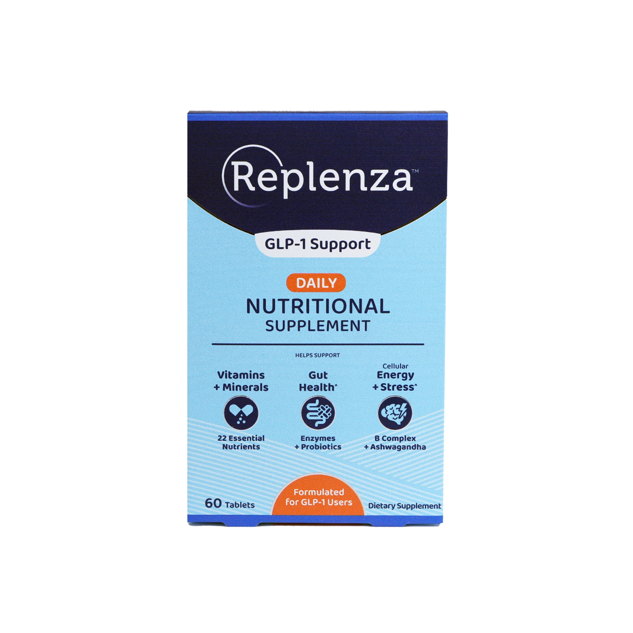 Replenza GLP-1 Support, Daily Nutritional Supplement, 22 Essential ...