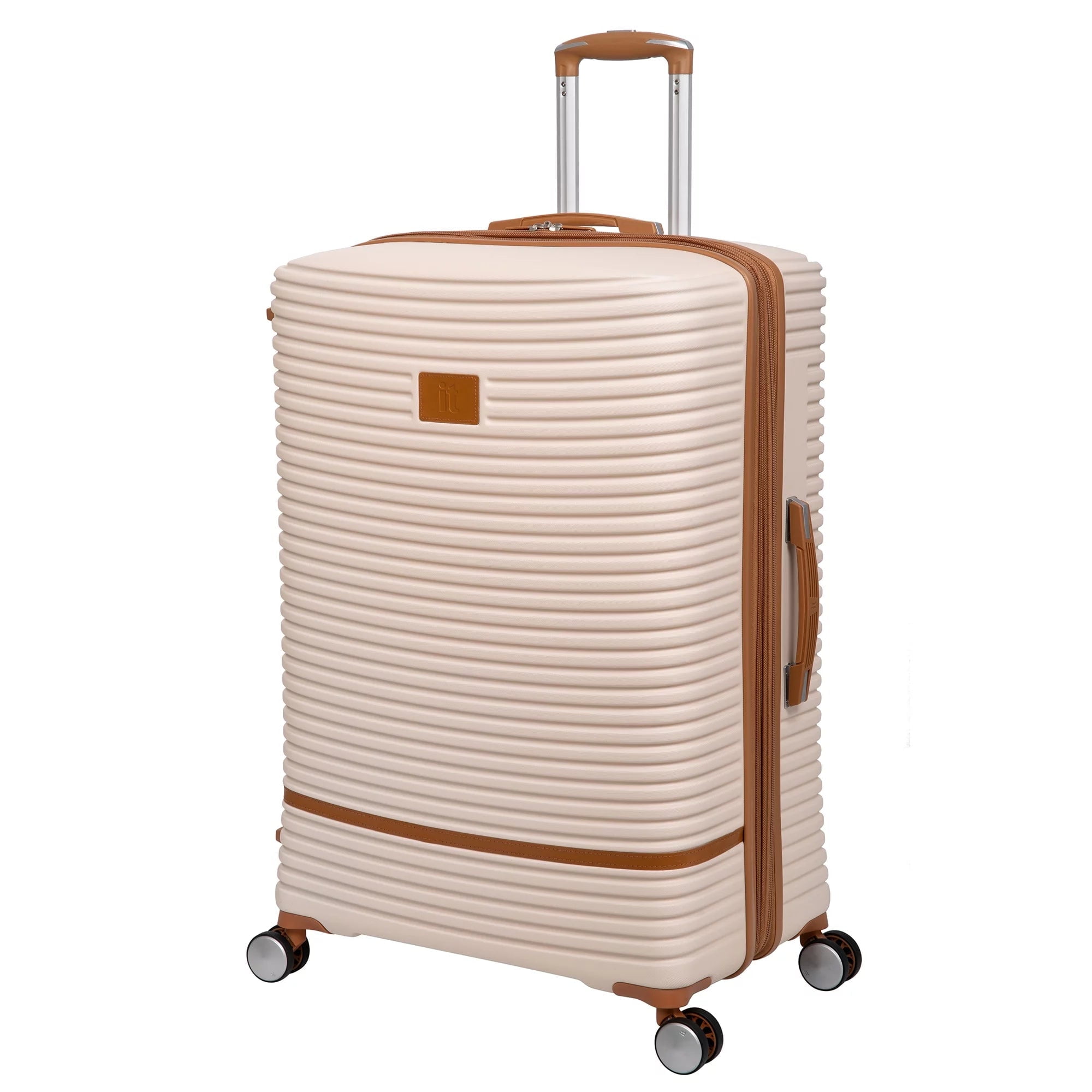 Puck's 31" Hardside Expandable Spinner Checked Luggage, Cream - Walmart.com
