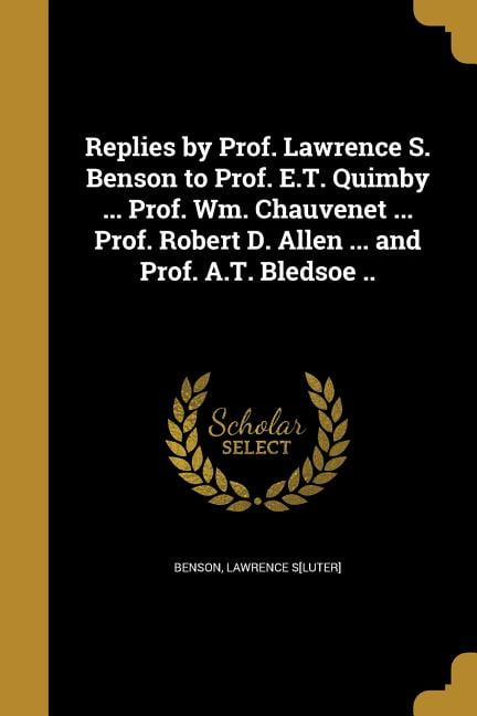 Lawrence S Benson Books - Walmart.com