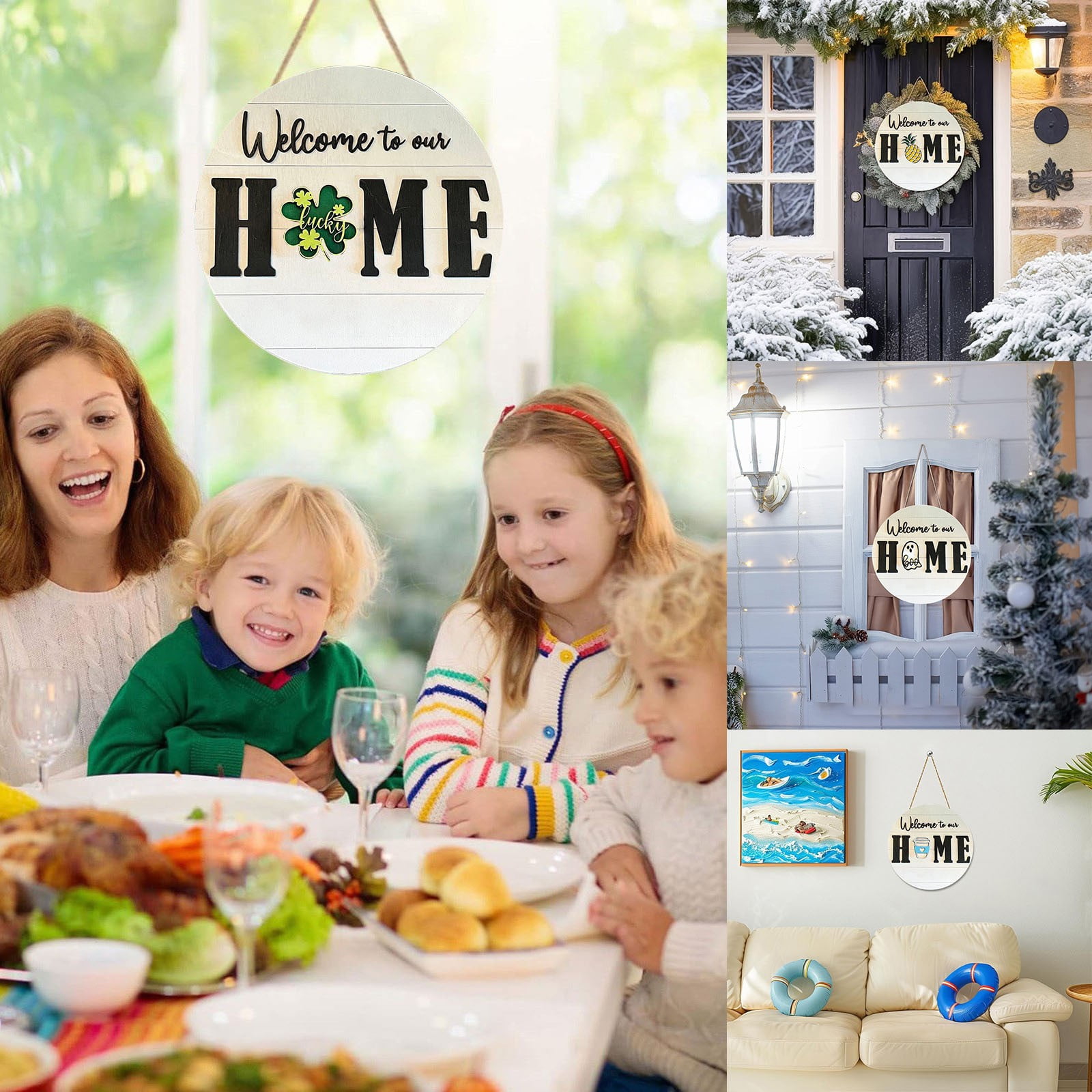 Replio 14 Replaceable Signs Seasonal Wall Front Door Garden Decoration ...