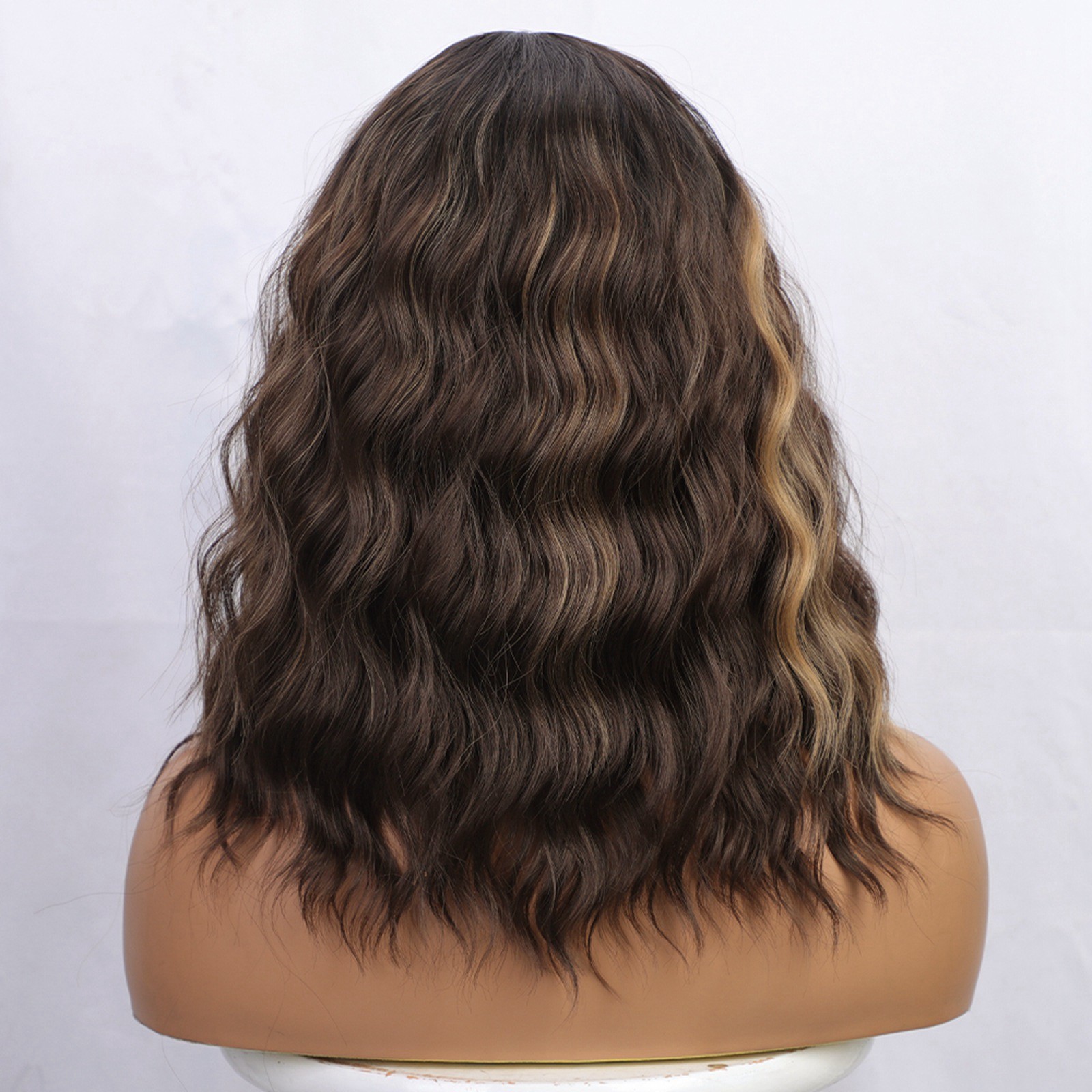 Replio African Slightly Curly Brown Medium Parted Long Hair Black Long Wig African Long Short ...