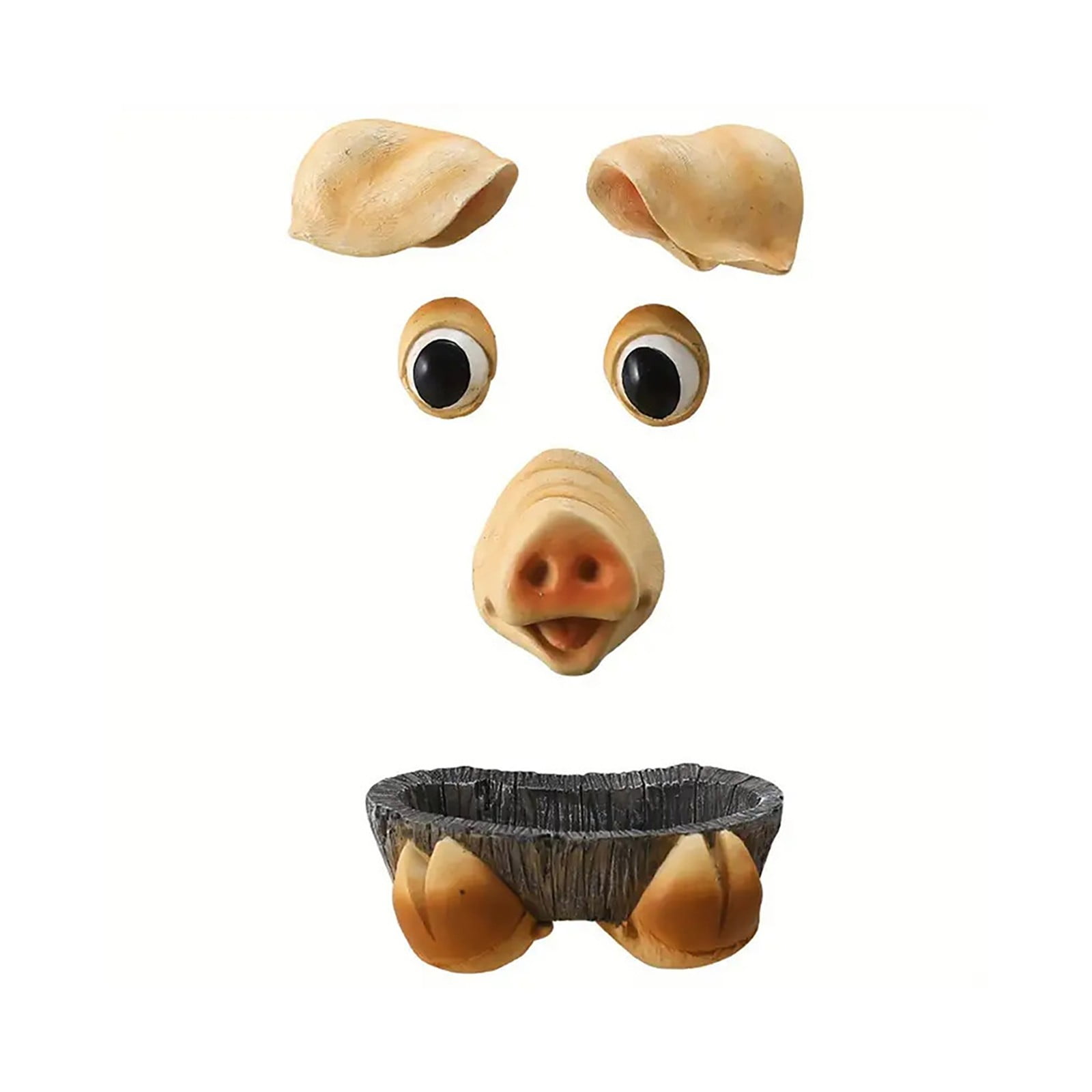 Replio Animal Tree Face Bird Feeder Outdoor Creative Rooster Tree Face ...