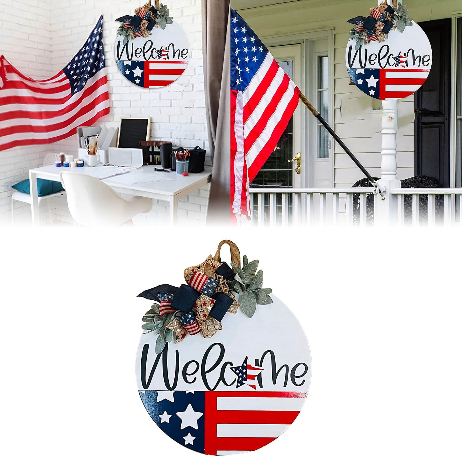 Replio Border Independence Day Doorplate Decoration July 4th Logo ...