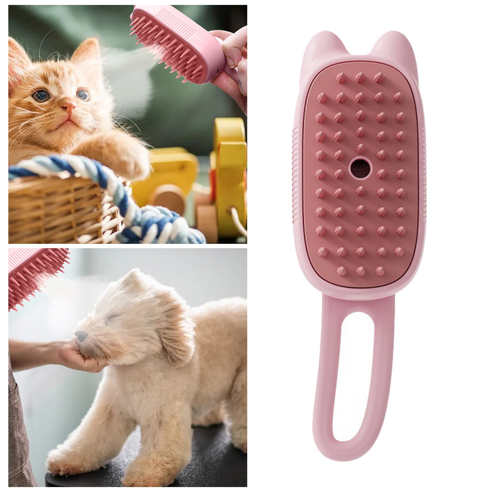 Replio Cat Steam Brush 2024 New Rechargeable Hair Comb Self Cleaning Pet Grooming Tool For Long ...