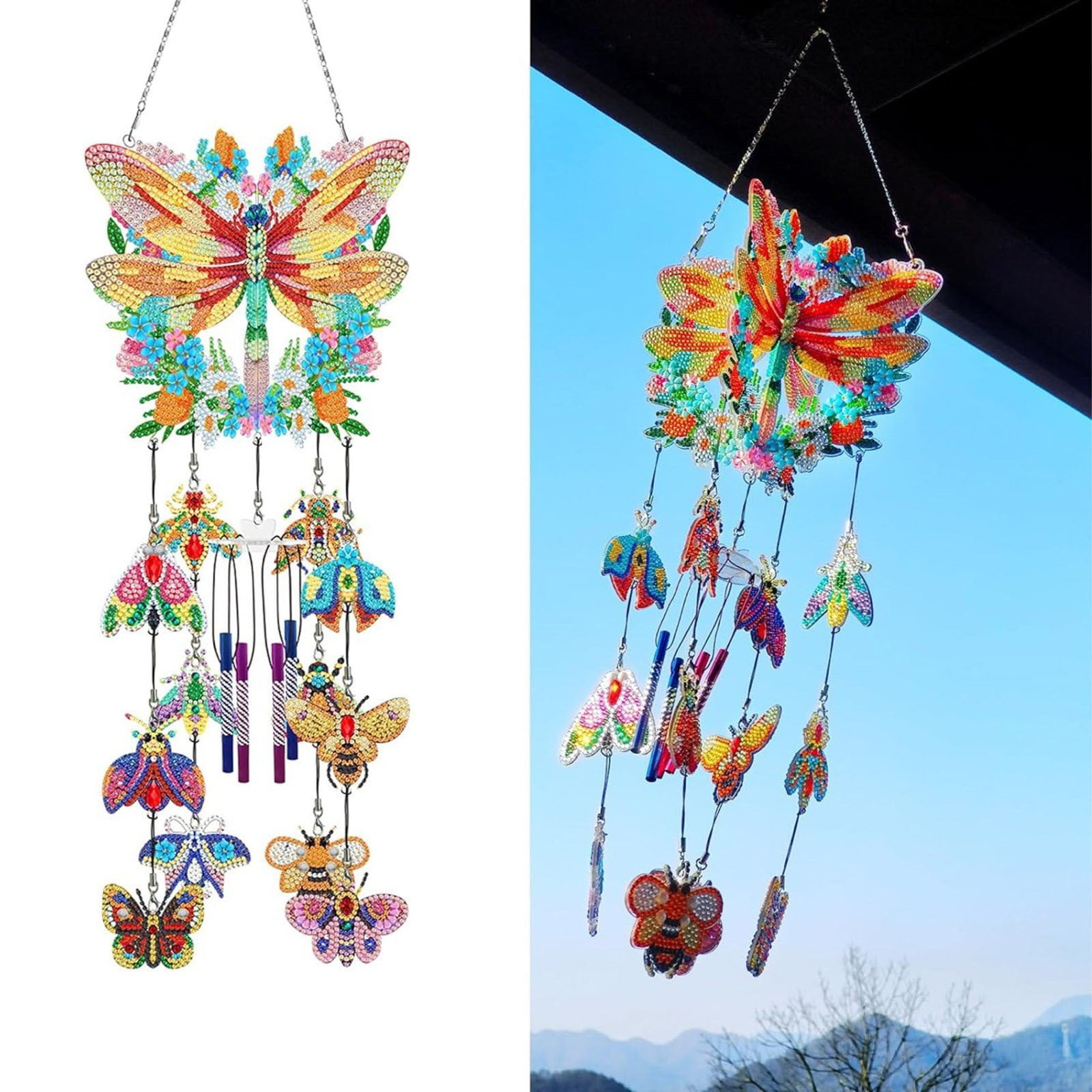 Replio Diamond Art Painting Wind Chimes Suncatcher Art Wind Chime Kit ...