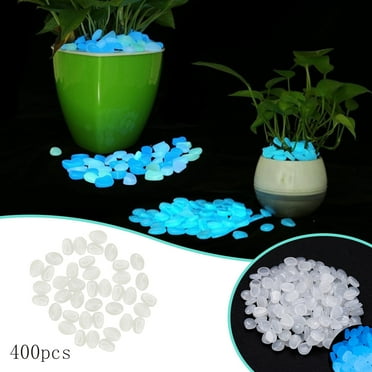 Glow in the Dark Pebbles Stones, 2lb 400PCS, for Landscaping Pathways ...