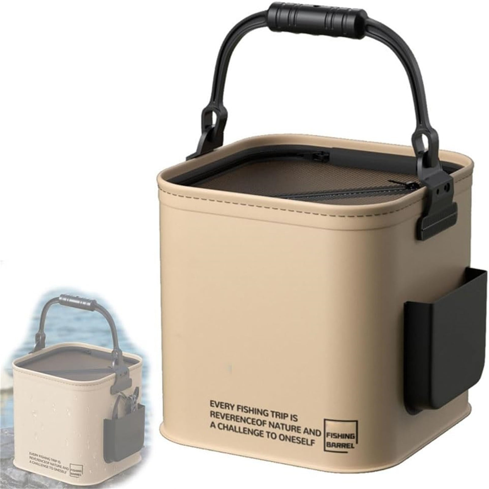 Replio Multifunctional Foldable Fish Bucket 8L Collapsible Bucket With ...