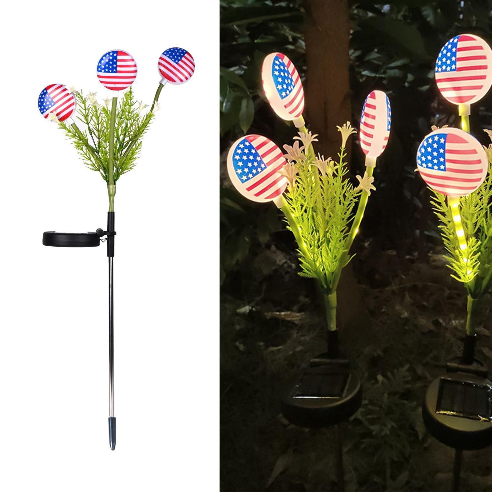 Replio Solar Flag Light LED Outdoor Light Independence Day Accessory ...