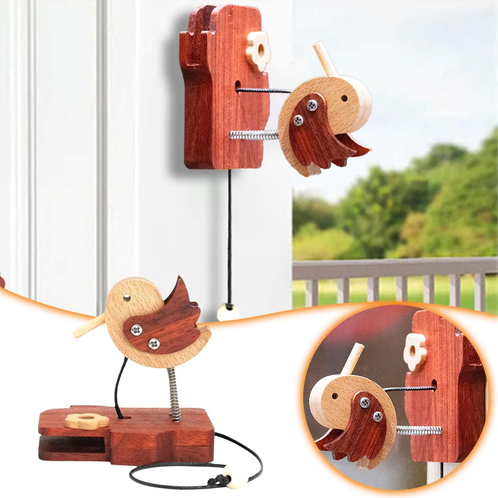 Replio Woodworking Wooden Construction Toys Creative Pileated Doorbell ...