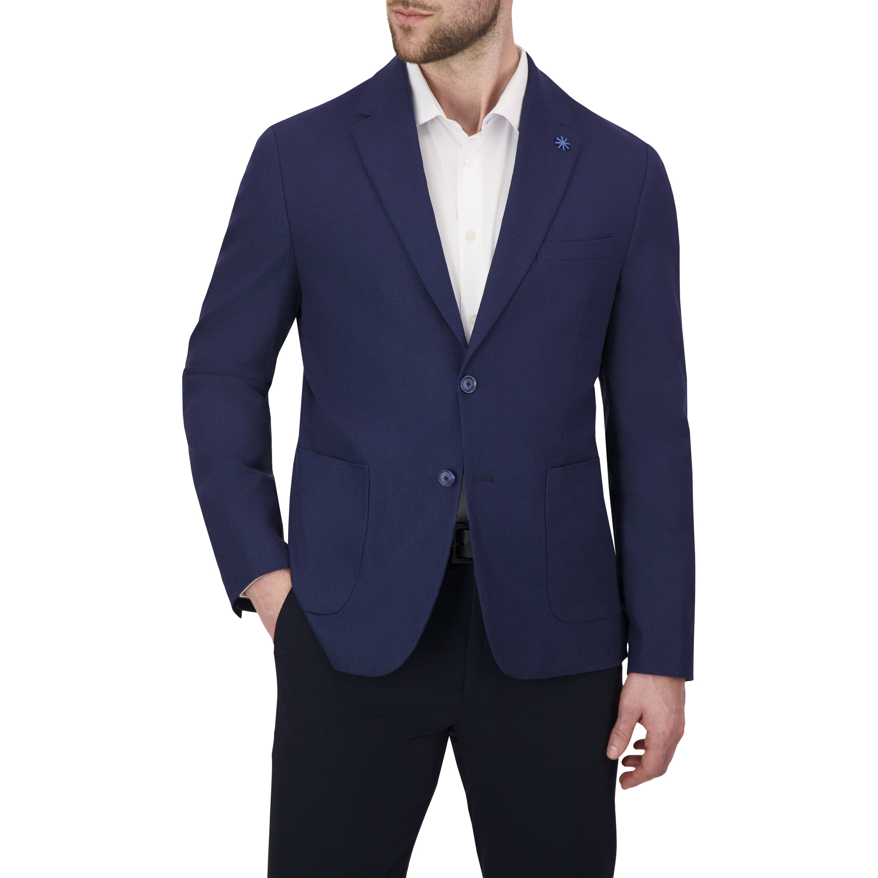 Report Collection Single Breast Full Lined Patch Pocket Linen Men's ...