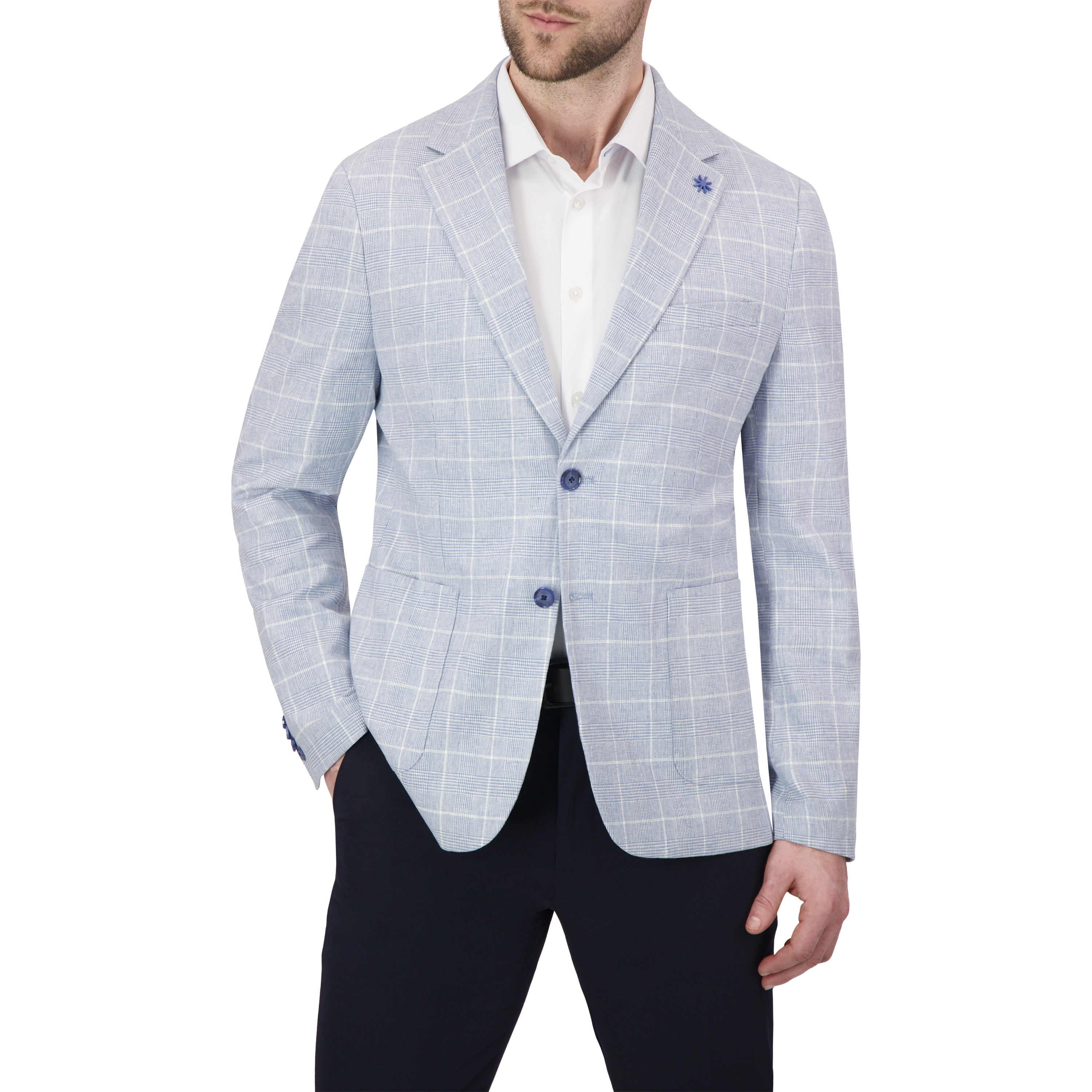 Report Collection Single Breast Full Lined Patch Pocket Linen Men's ...