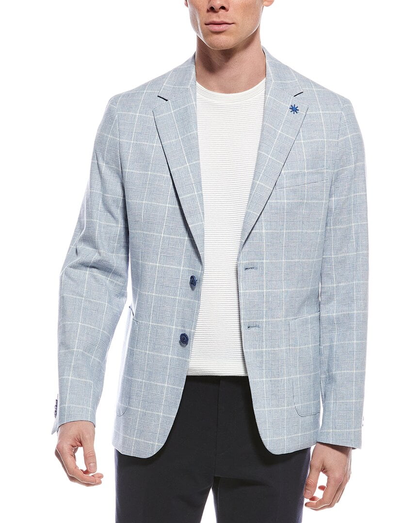 Report Collection mens Linen-Blend Jacket, 36R, Blue - Walmart.com