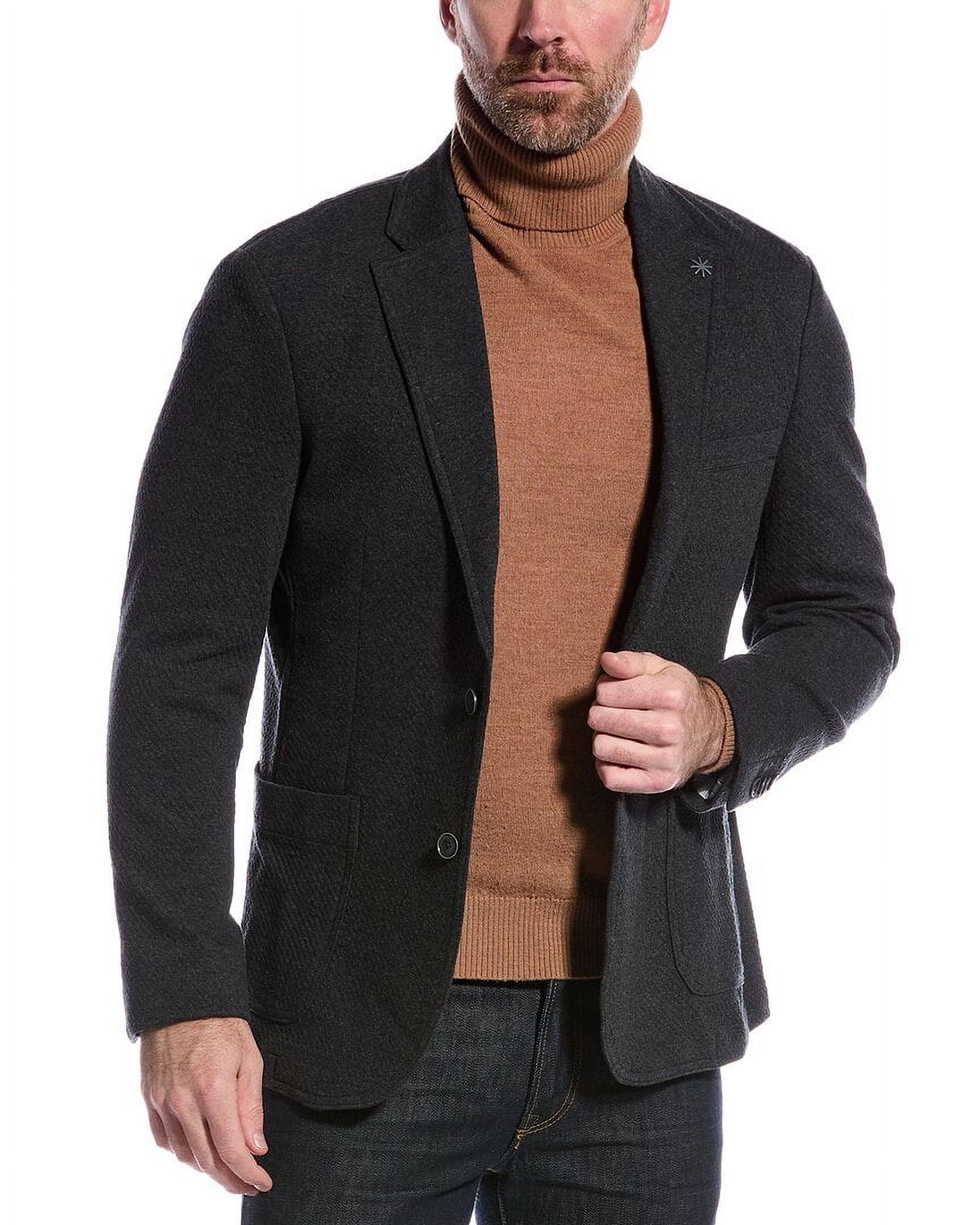 Report Collection mens Popcorn Textured Jacket, 48, Grey - Walmart.com