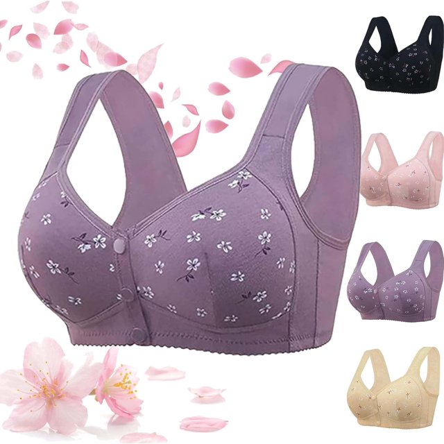Reposaltrust Design for Senior Front Closure Cotton Bra,Melly Charm Bras for Women,Lisa Charm ...
