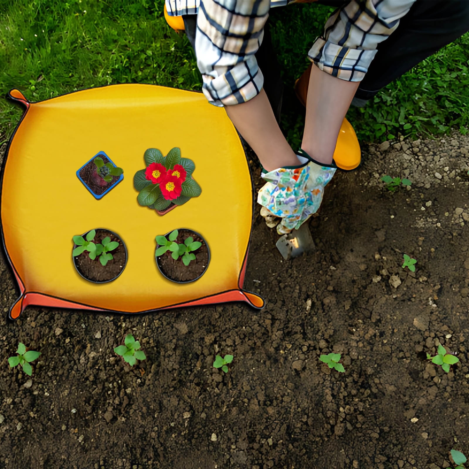 Repotting Mat for Indoor Plant Transplanting - 20'' x 20'' Planting Mat ...