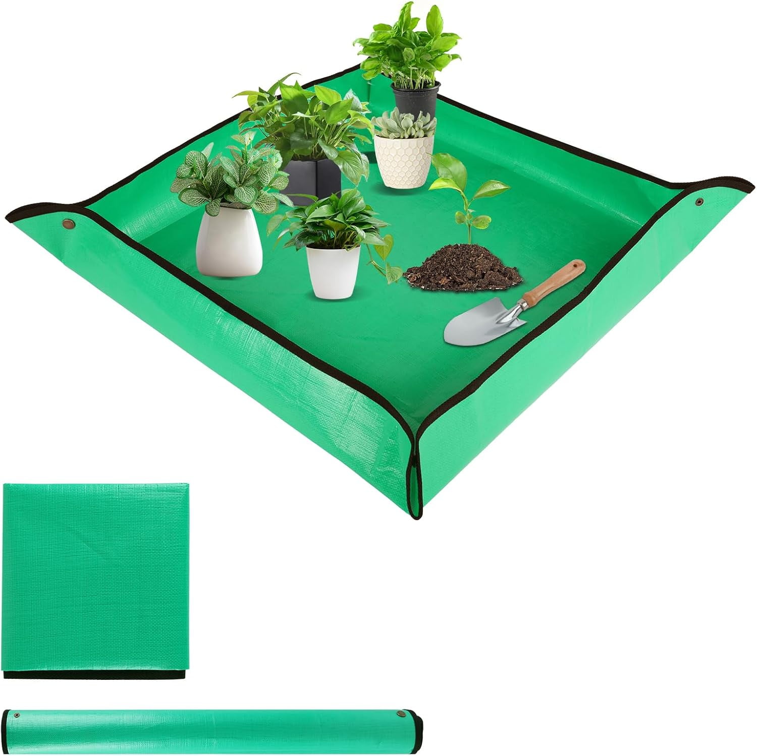 Repotting Mat for Indoor Plant Transplanting - 39.5 x 39.5 Planting Mat ...