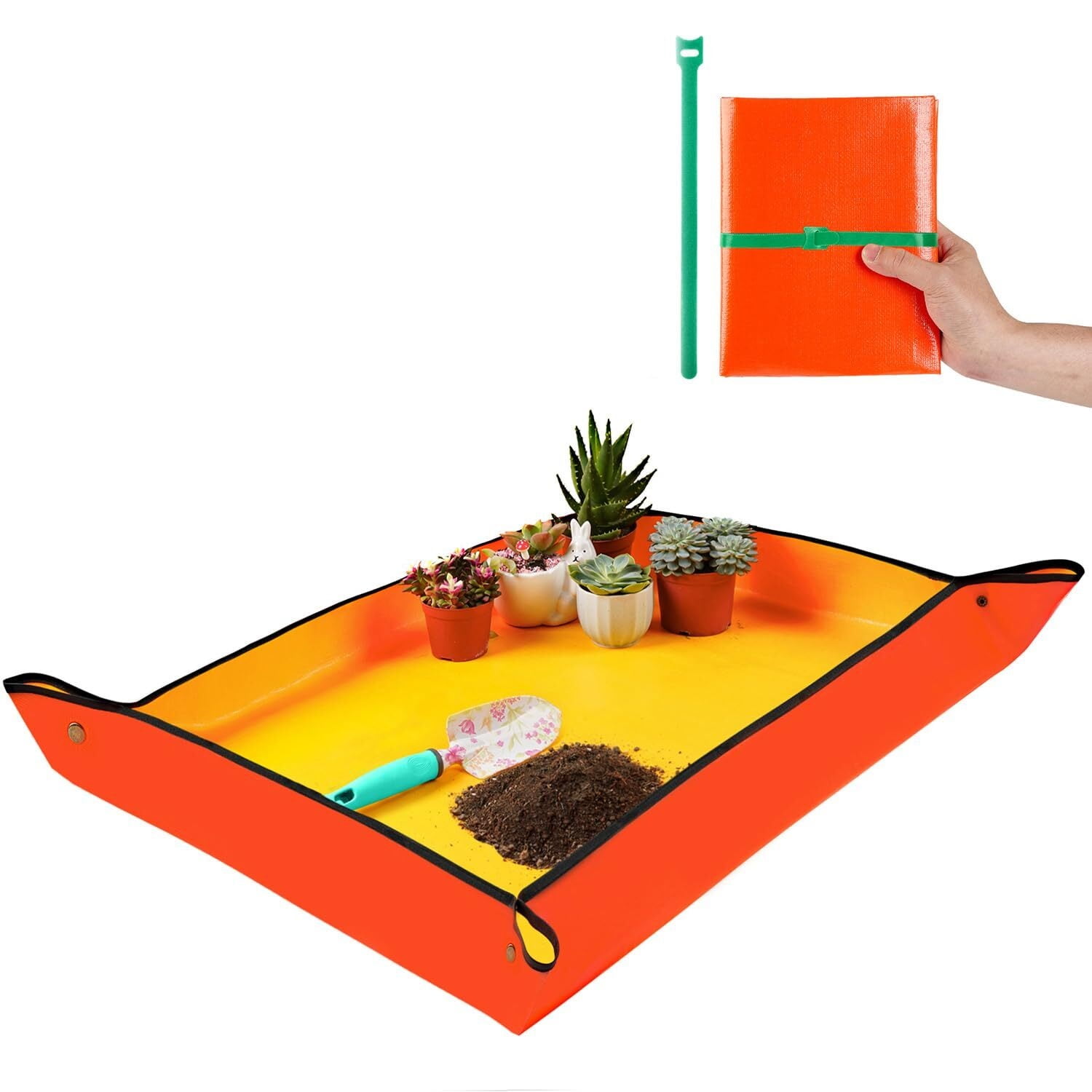 Repotting Mat for Indoor Plant Transplanting Control Mess, 26.8"X26.8 ...