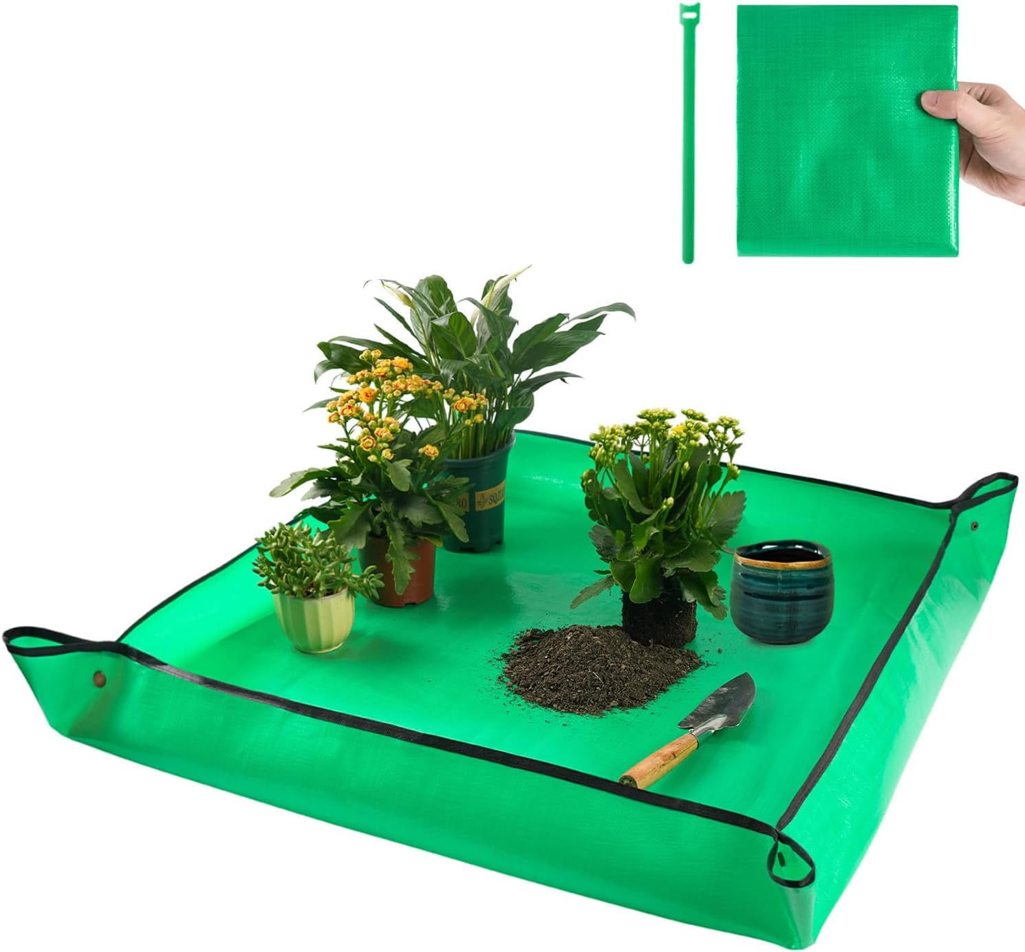 Repotting Mat for Indoor Plant Transplanting Control Mess, 26.8"X26.8 ...