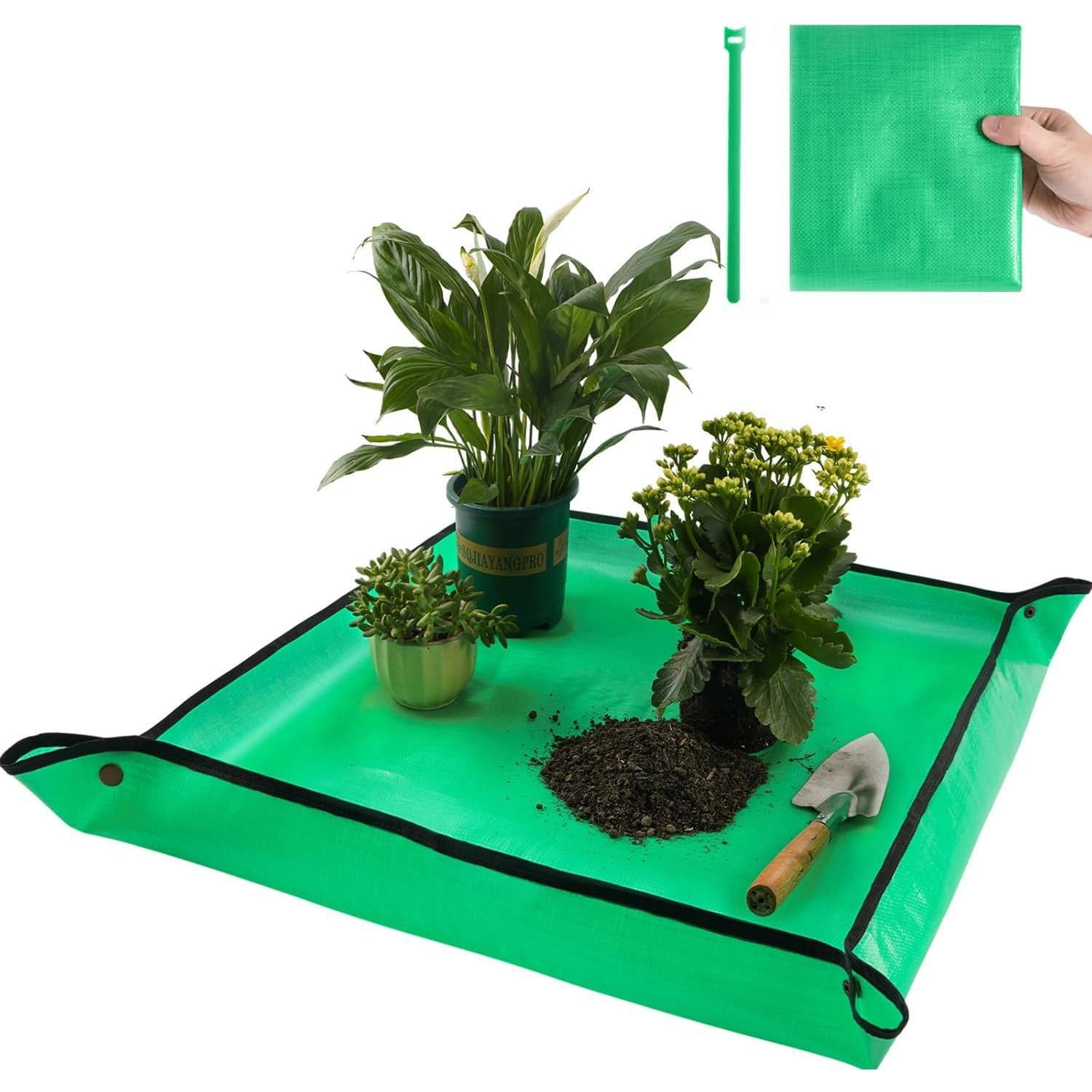 Repotting Mat for Indoor Plant Transplanting Control Mess, 26.8"X26.8 ...