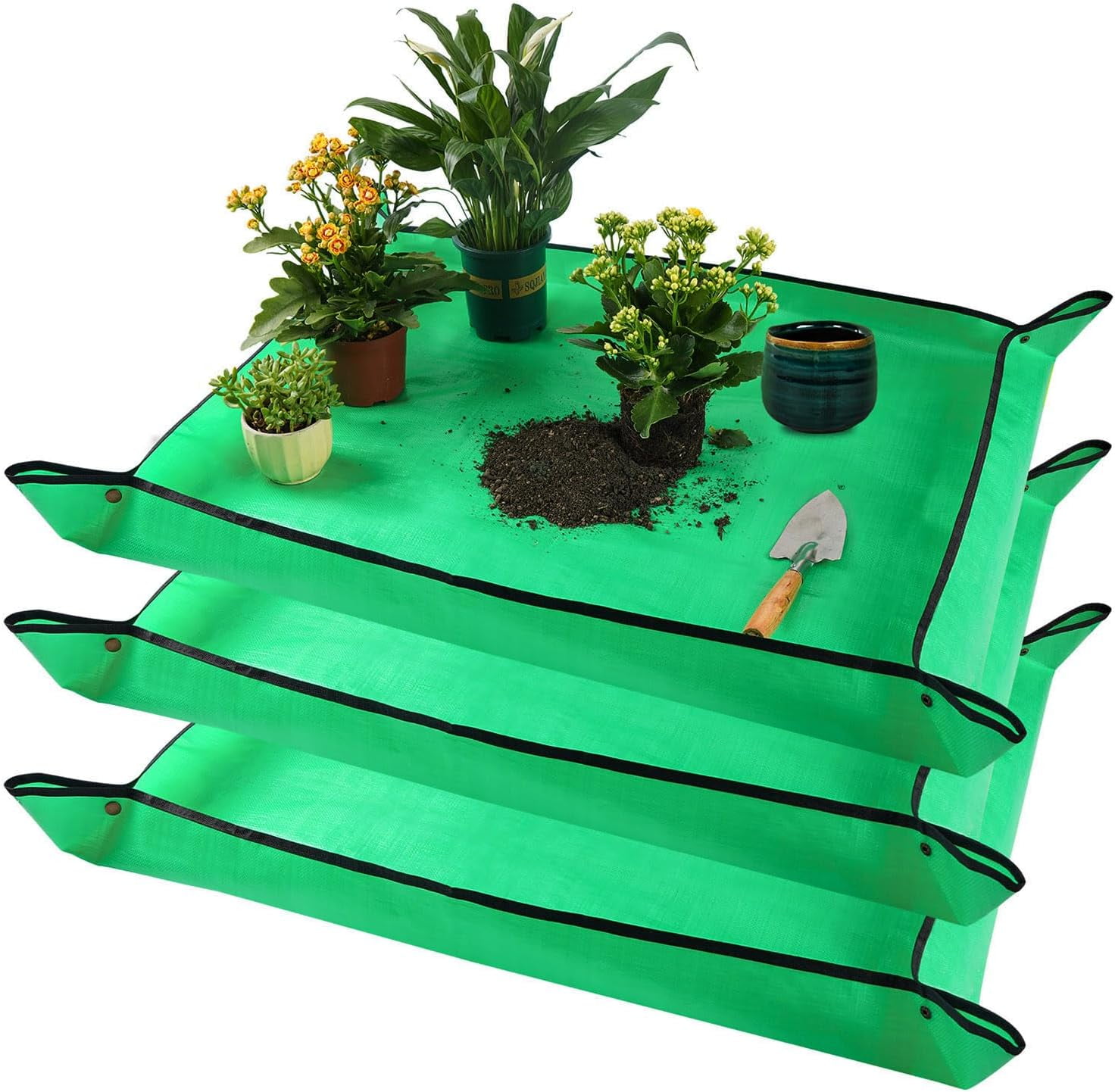Repotting Mat for Indoor Plant Transplanting Control Mess, 26.8"X26.8 ...