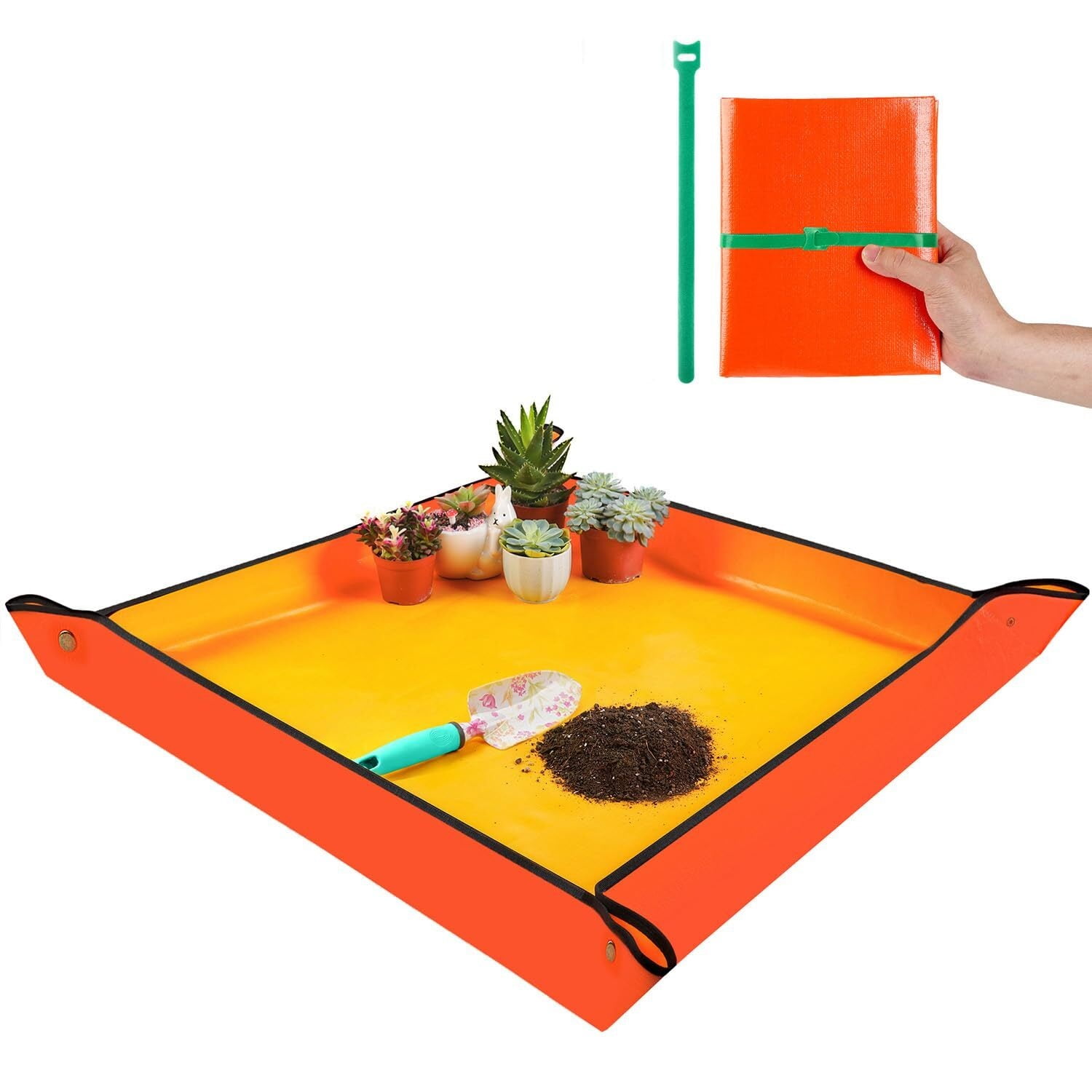 Repotting Mat for Indoor Plant Transplanting Control Mess, 26.8"X26.8 ...