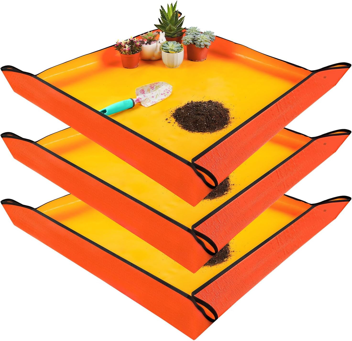 Repotting Mat for Indoor Plant Transplanting Control Mess, 26.8"X26.8 ...