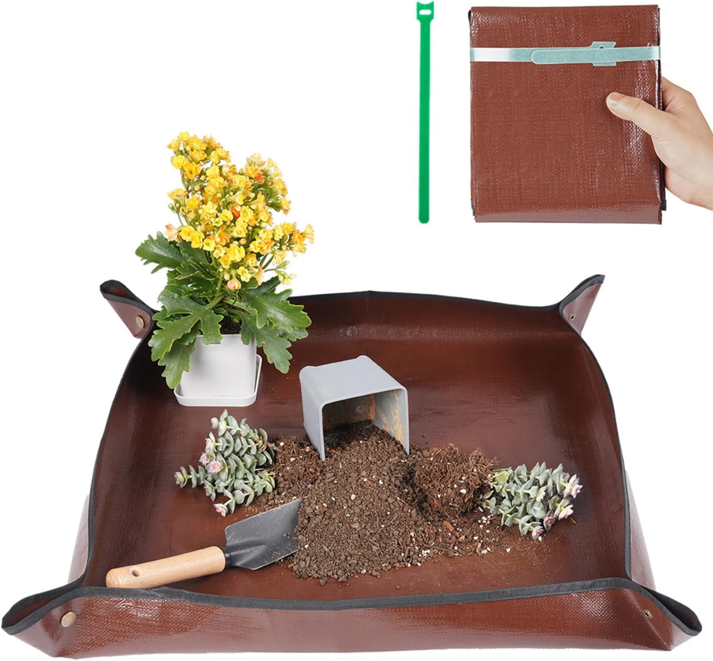 Repotting Mat for Indoor Plant Transplanting Control Mess, 26.8"X26.8 ...