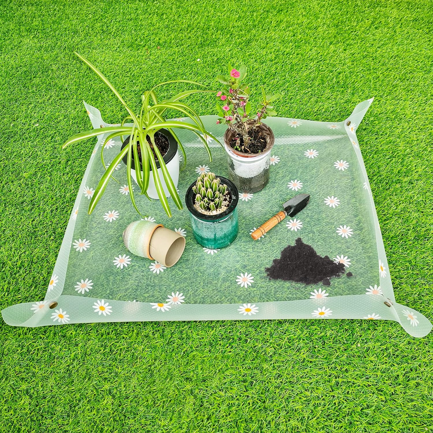Repotting Mat for Indoor Plants Waterproof Clear Potting Mat Foldable ...