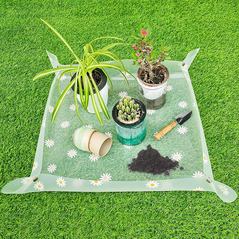 Repotting Mat for Indoor Plants Waterproof Clear Potting Mat Foldable ...