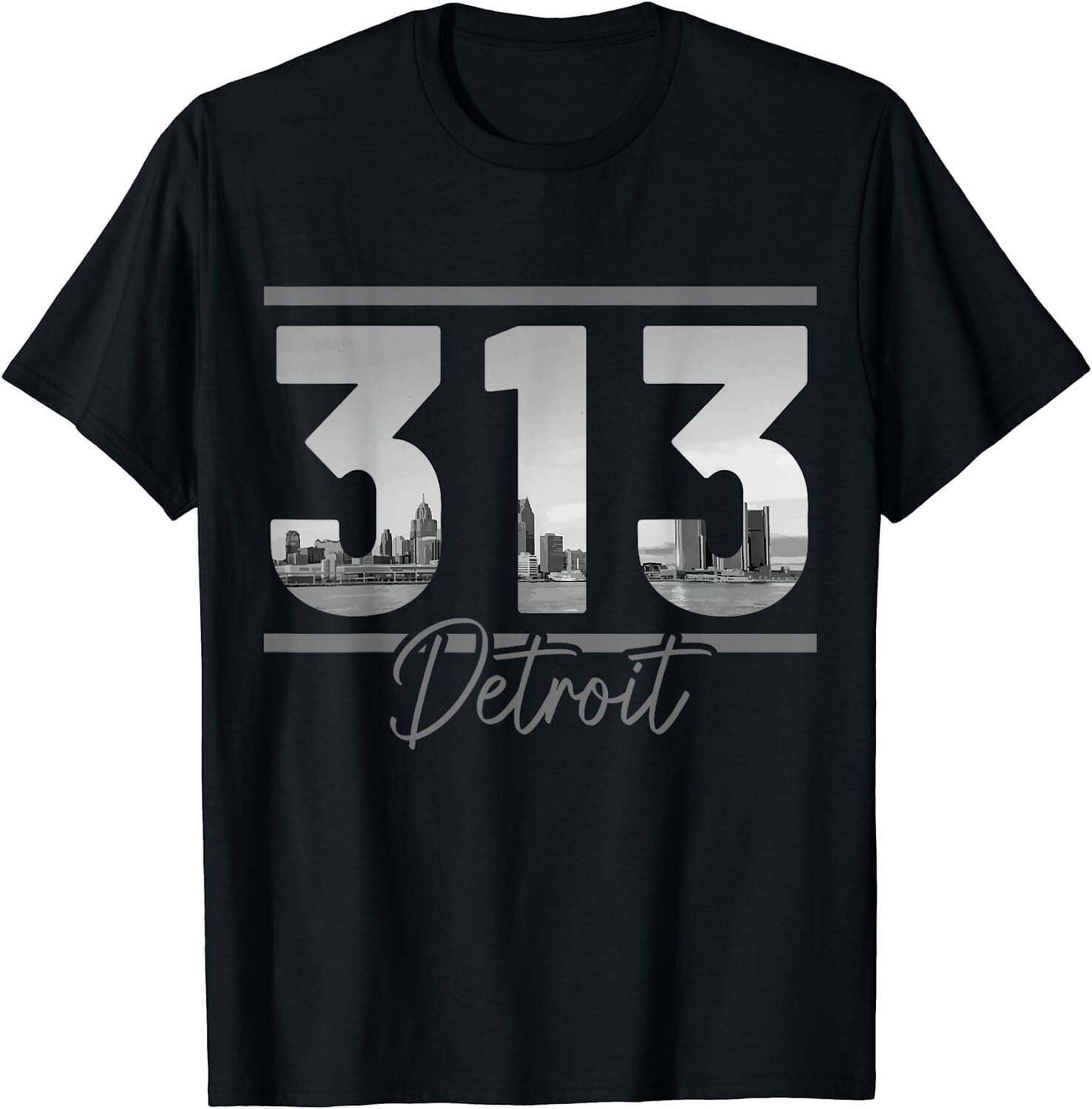 Represent the Motor City in Style with a Detroit Skyline Tee ...