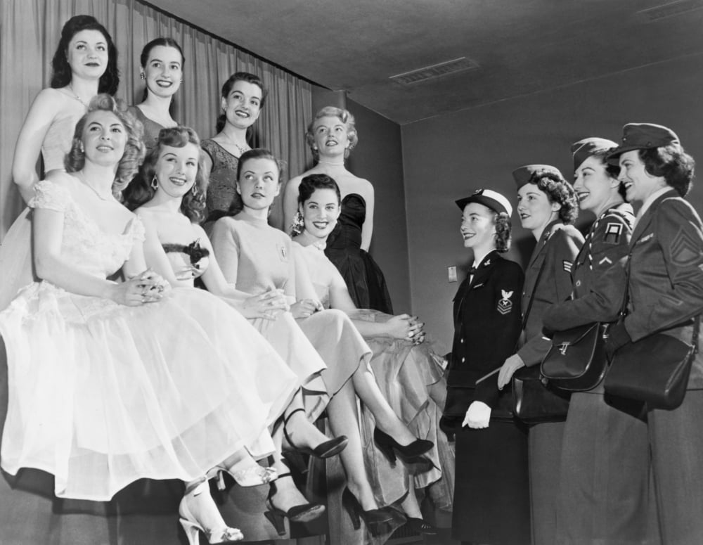 Representatives Of The Armed Forces Picking 'Miss Armed Forces' In 1951 ...