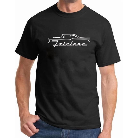 Reprint Rare 1957 1958 1959 Ford Fairlane Hardtop Outline Design Tshirt ...
