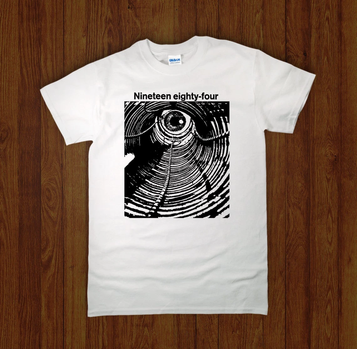 Reprint Rare 1984 GEORGE ORWELL Shirt Fahrenheit 451 ray bradbury sci fi dystopian book Tee ...