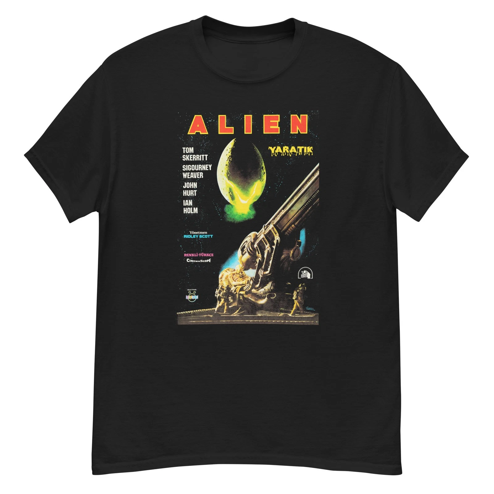 Reprint Rare Alien Turkish poster fan art t-shirt - Walmart.com
