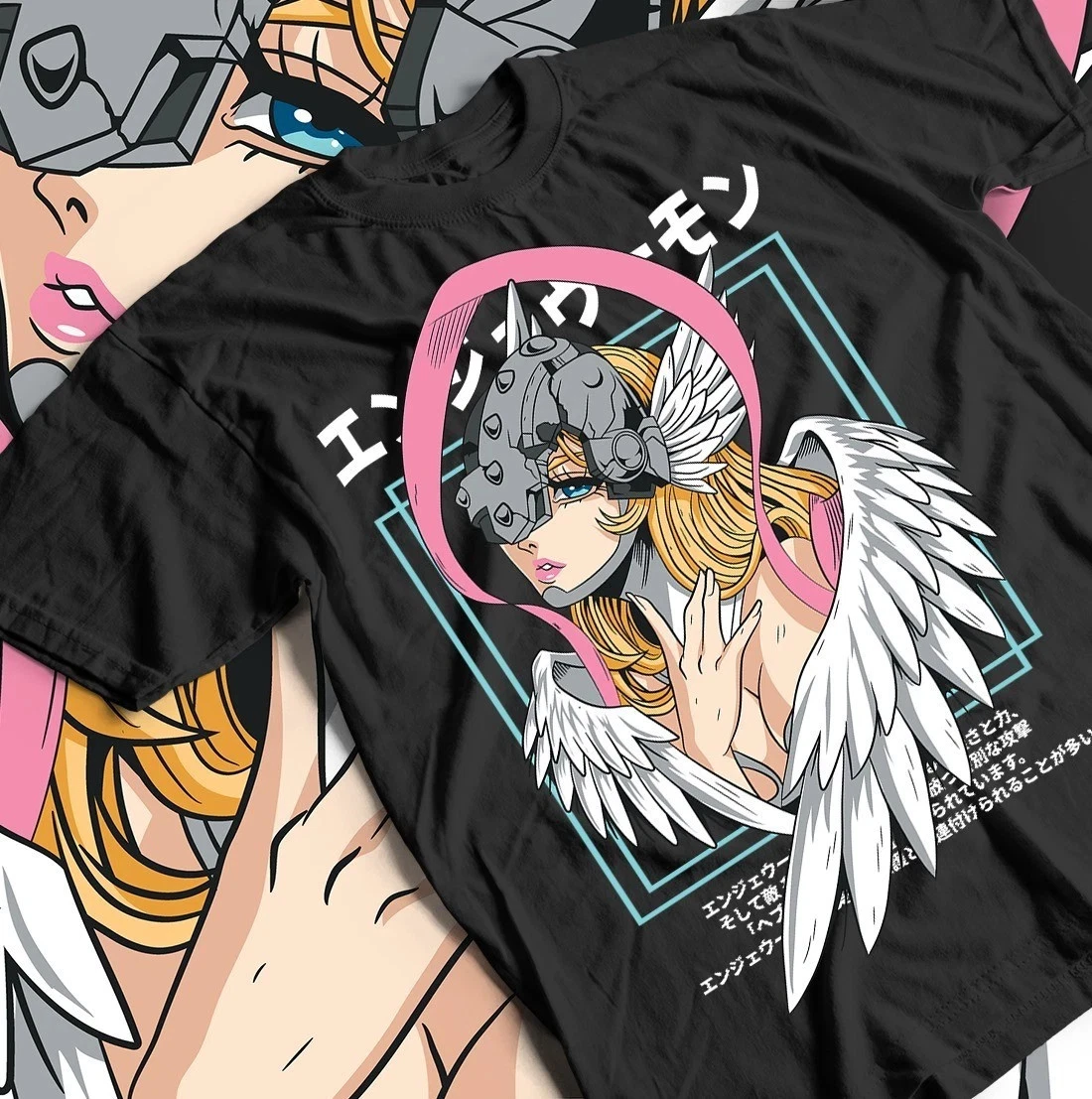 Reprint Rare Angewomon Igimon Manga Cosplay Waifu Girl Kawaii Tee Gift ...