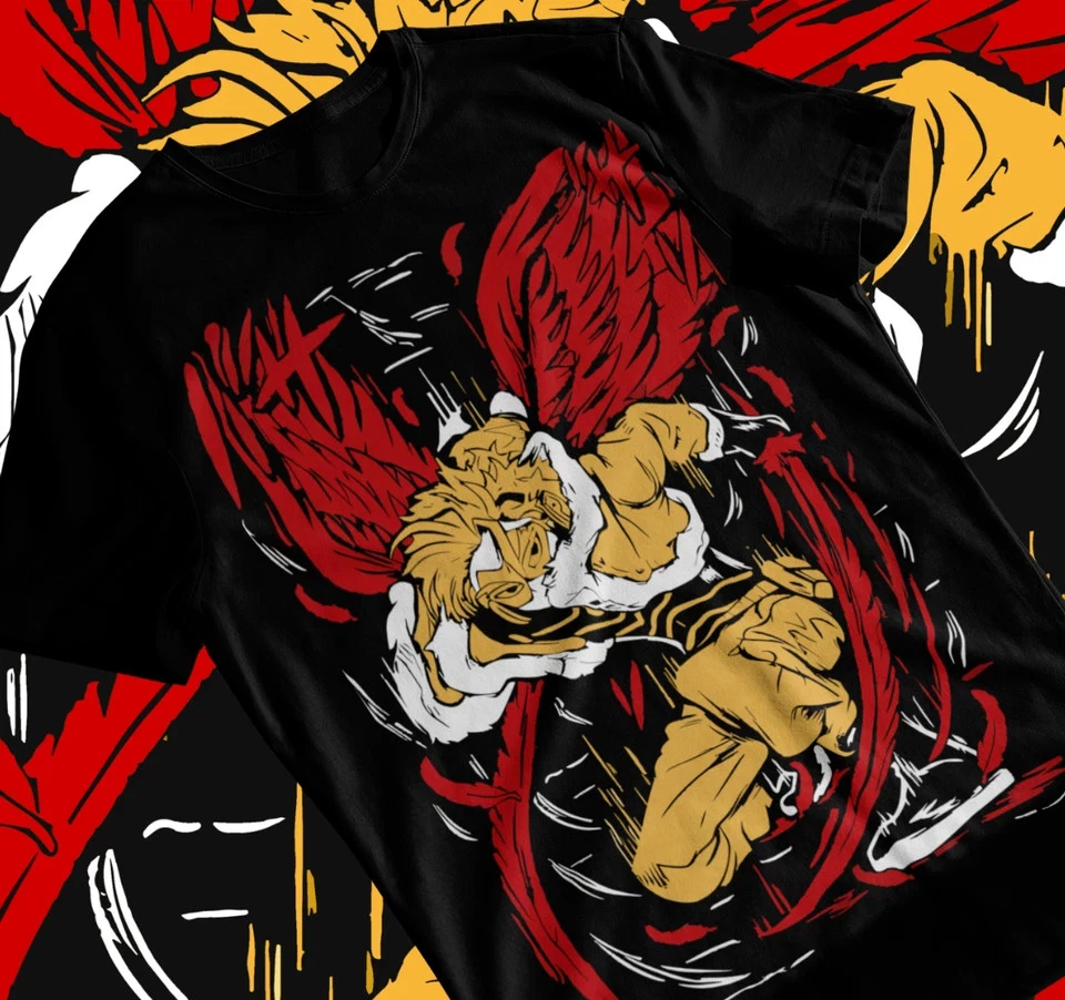 Reprint Rare Anime My Hero Academia Wing Hero Hawks Keigo Ta Black T ...