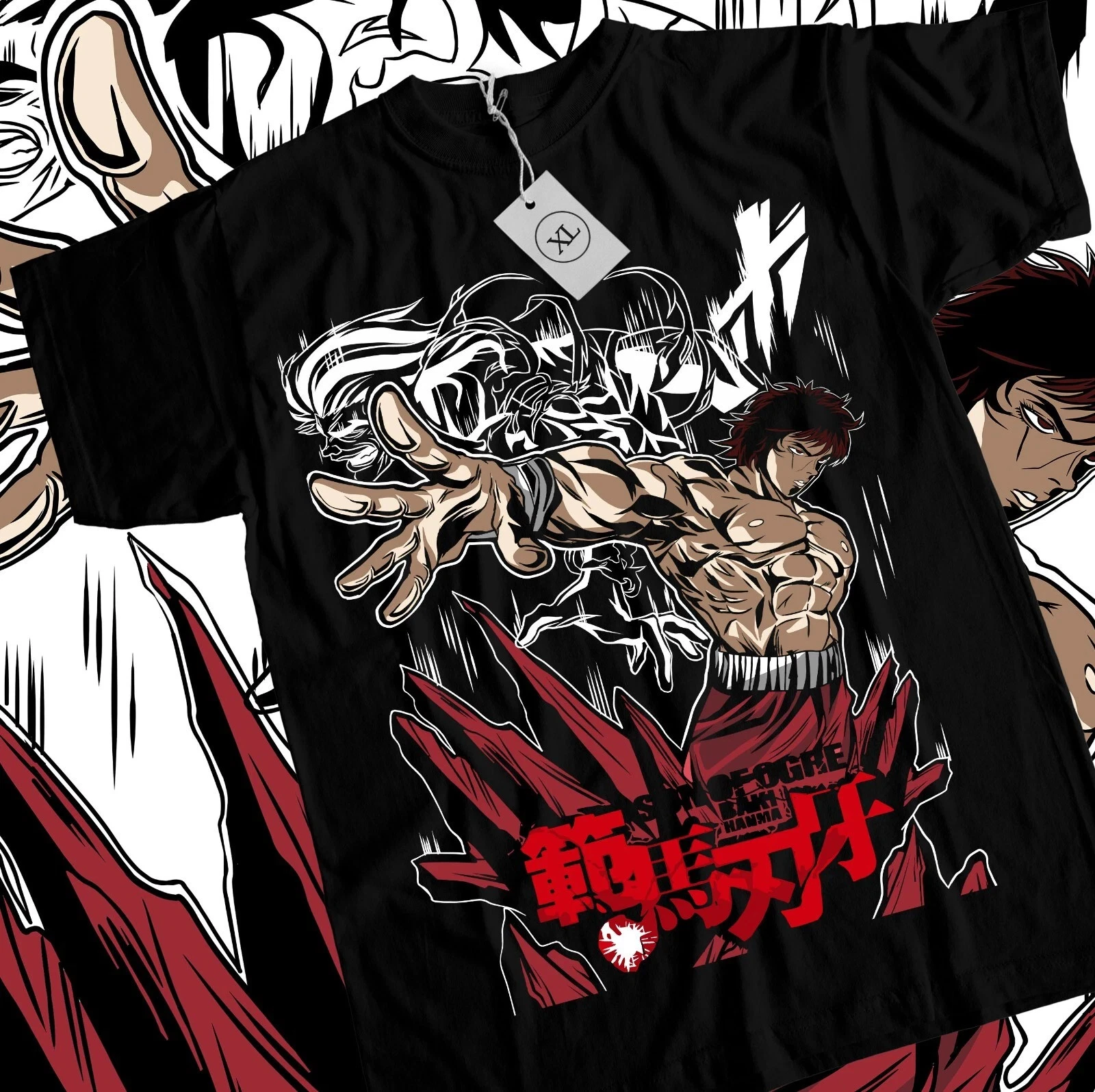 Reprint Rare Baki T-shirt Baki Hanma The Grappler Logo For Otaku,gym ...