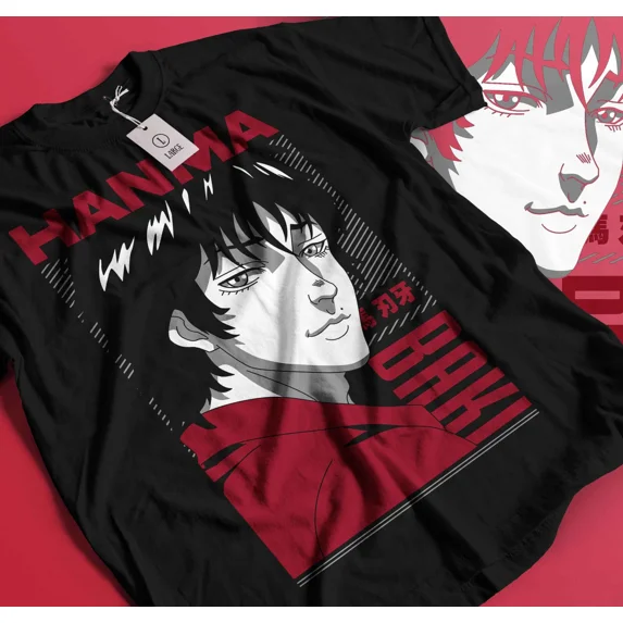 Reprint Rare Baki the Grappler T-Shirt Baki Hanma Manga Yujiro Hanma ...