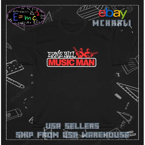 Reprint Rare Ball Music Man Ernie American instrumen Logo Men's ...