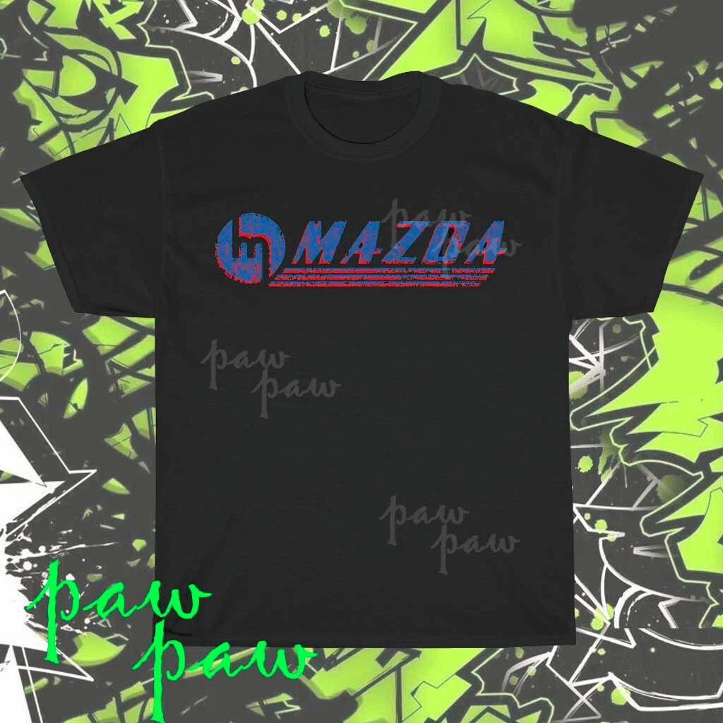 Reprint Rare Brand New Mazda Classic Active logo American T-Shirt Funny ...