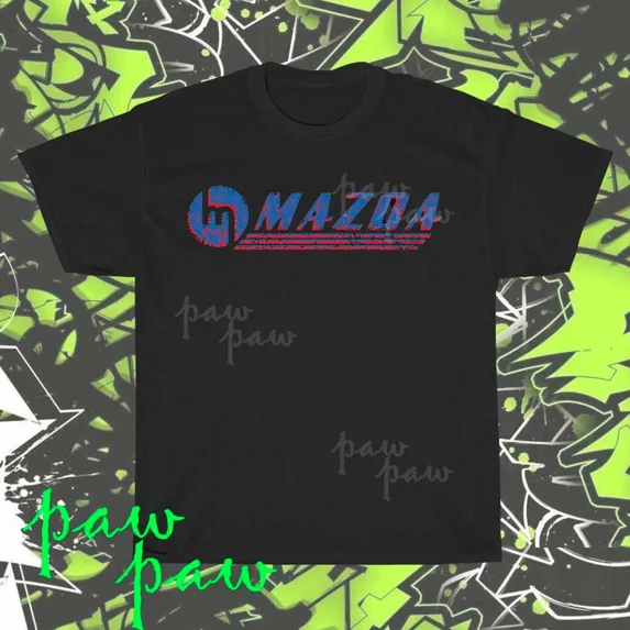 Reprint Rare Brand New Mazda Classic Active logo American T-Shirt Funny ...