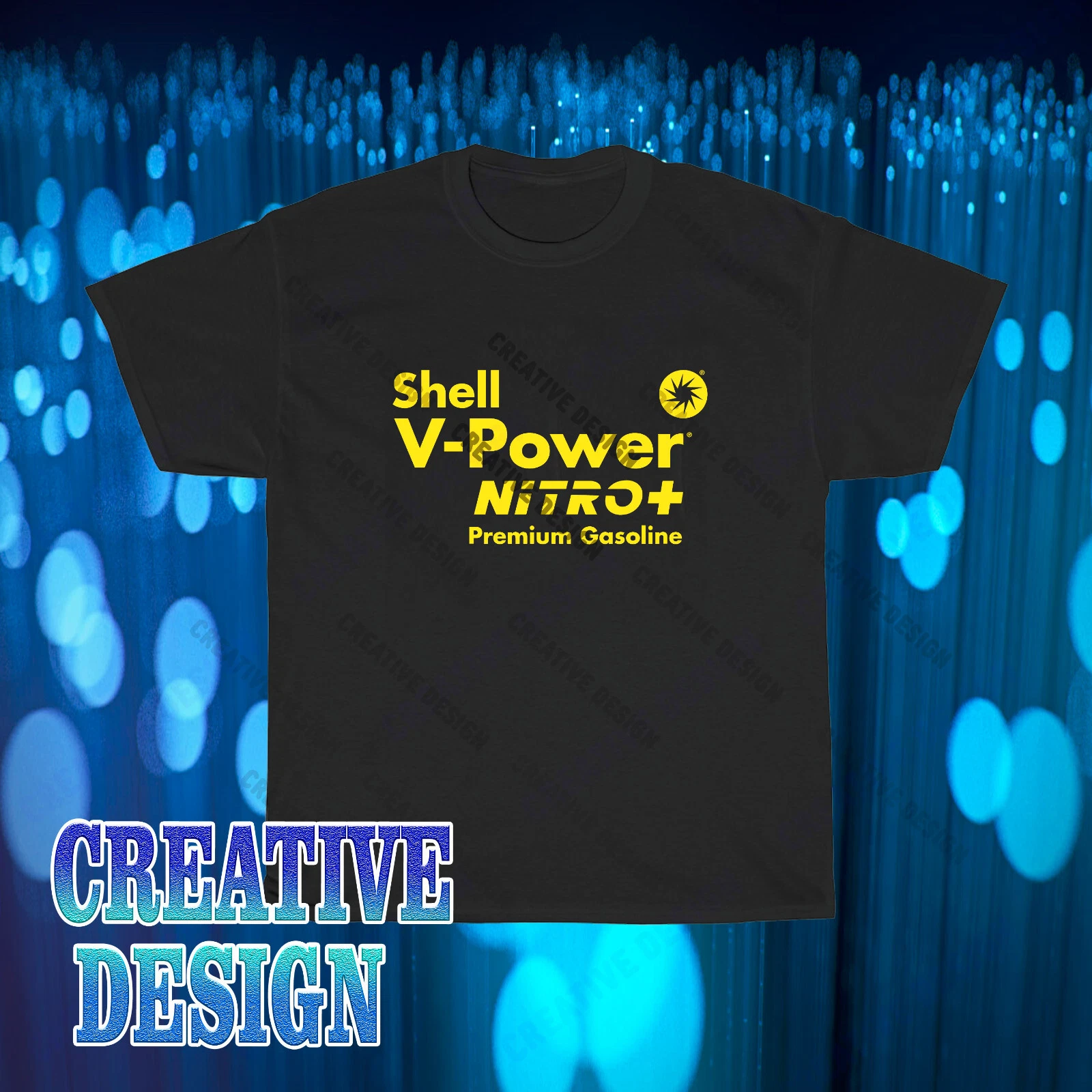 Reprint Rare Brand New Shell V-Power Logo Racing Team T-Shirt Funny ...