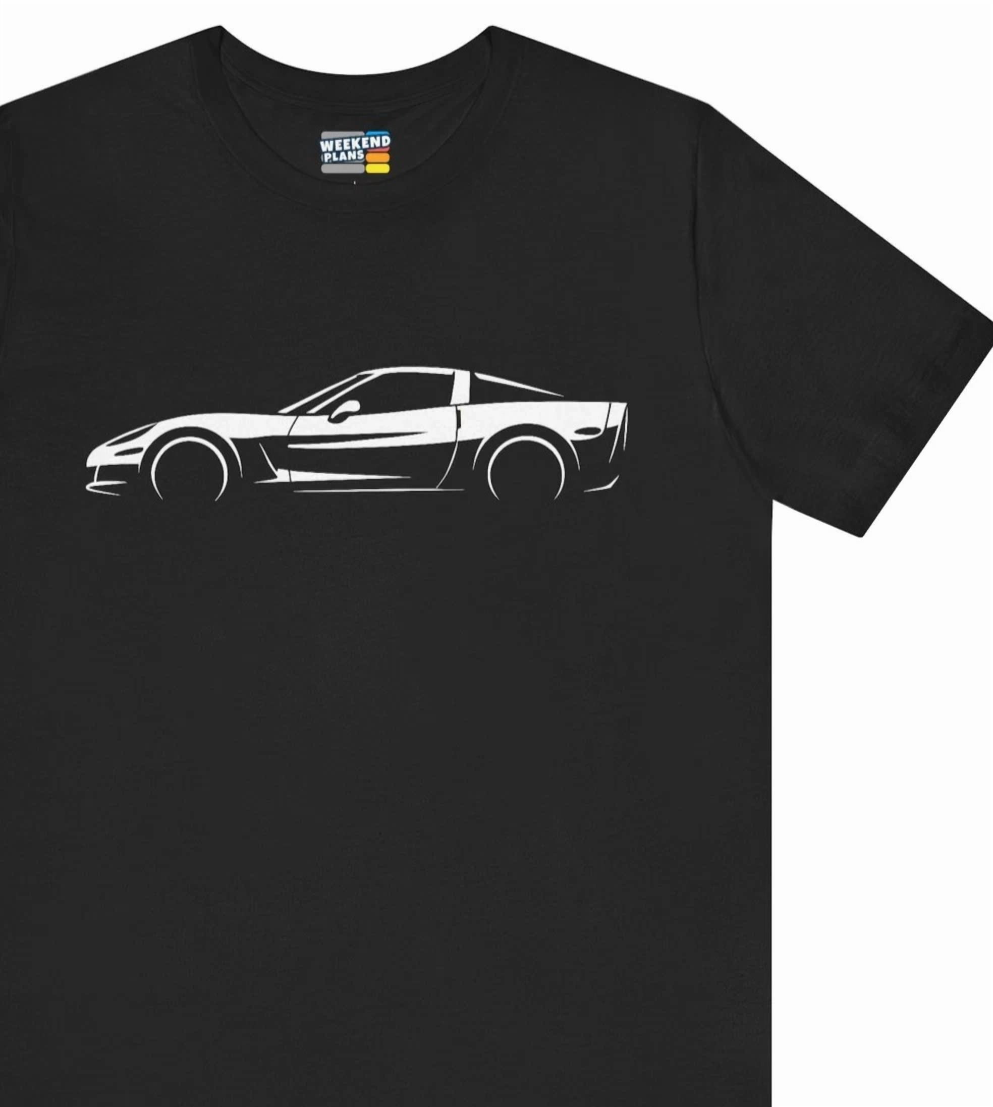 Reprint Rare C6 Corvette Silhouette Shirt : Vette Coupe 2005 to 2013 ...