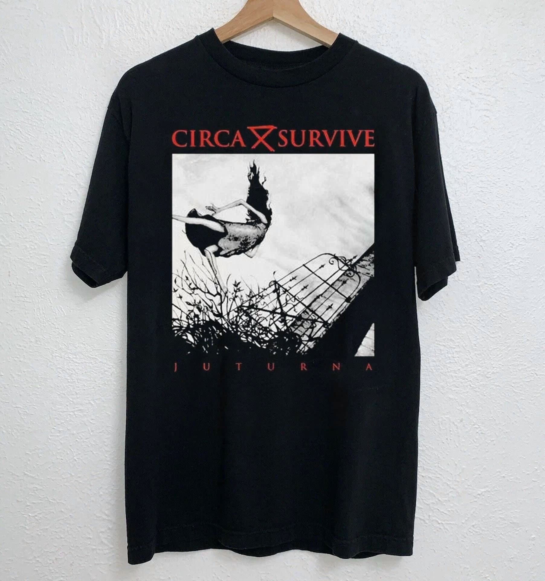Reprint Rare Circa Survive Juturna Album Cover Black All Size T-Shirt ...