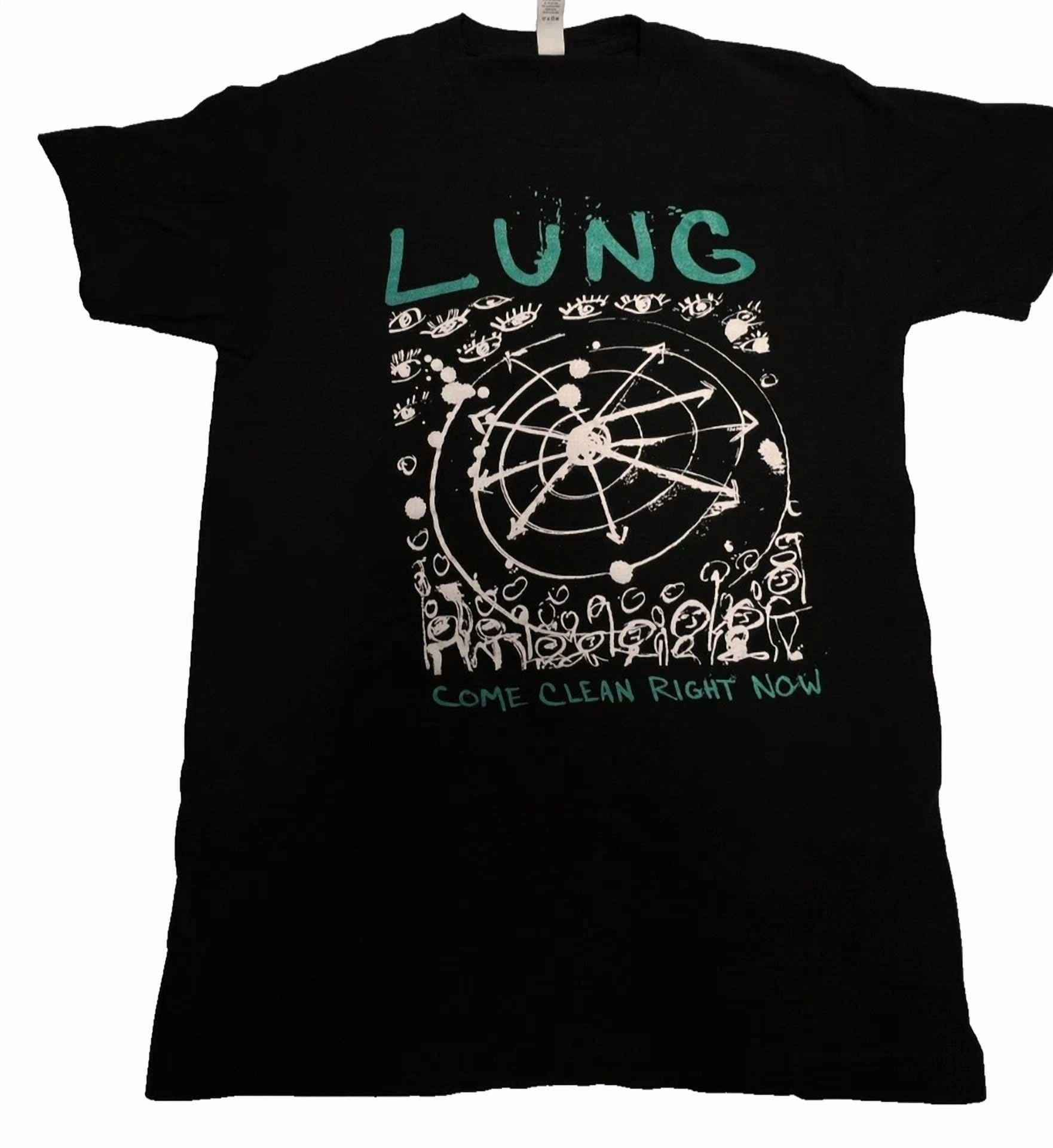 Reprint Rare Classic Tultex Novelty Black T-shirt LUNG "Come Clean ...