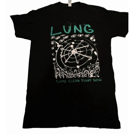 Reprint Rare Classic Tultex Novelty Black T-shirt LUNG "Come Clean ...