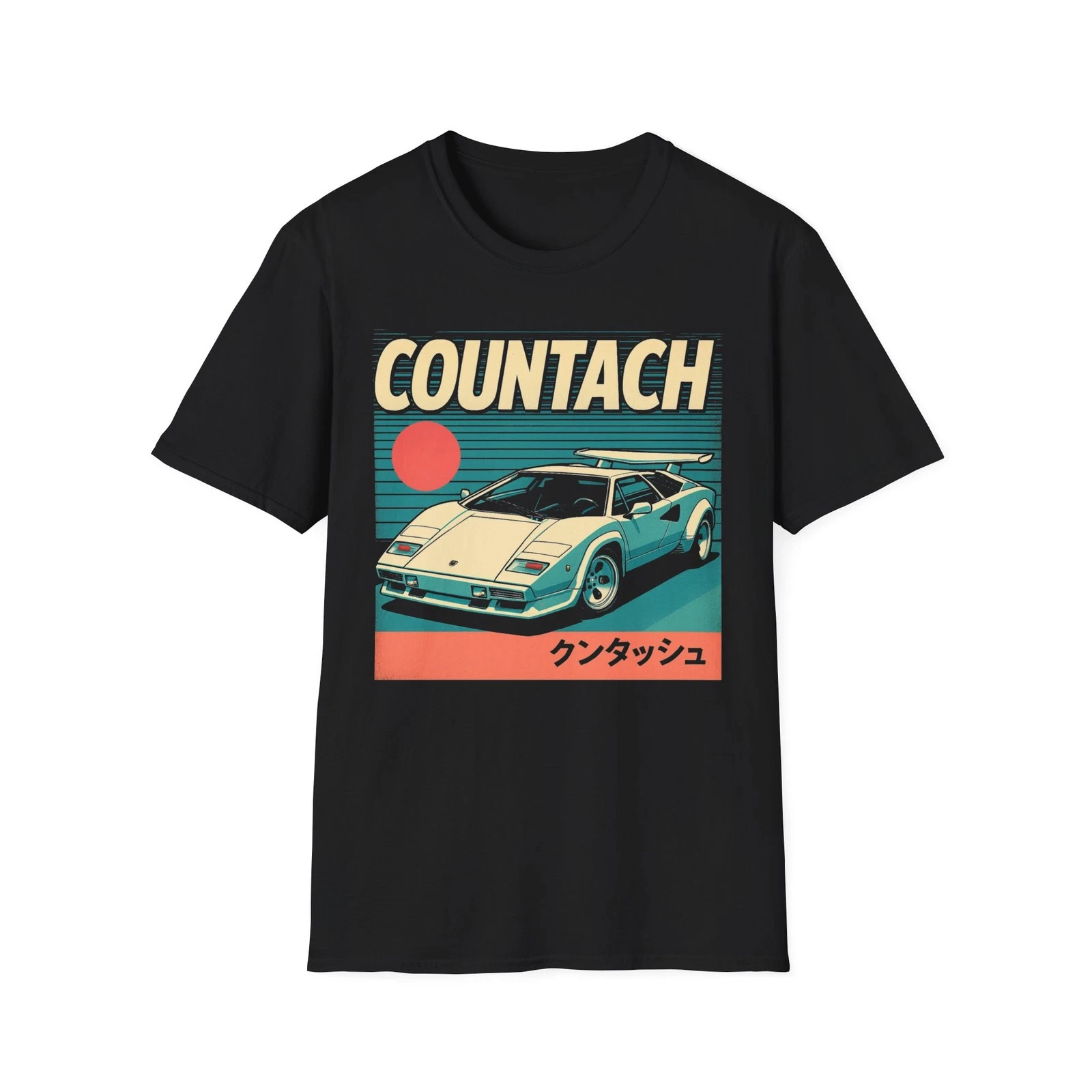 Reprint Rare Countach T-Shirt – 80s Retro Supercar Japan Vaporwave Tee ...