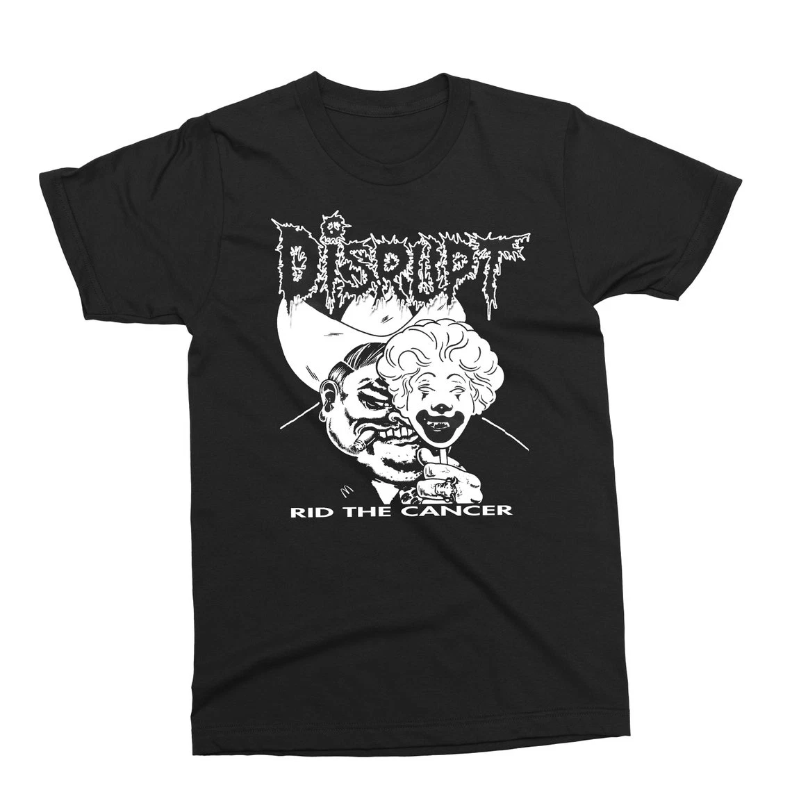 Reprint Rare DISRUPT -'Rid the Cancer' - Shirt -Crust, grind, punk ...