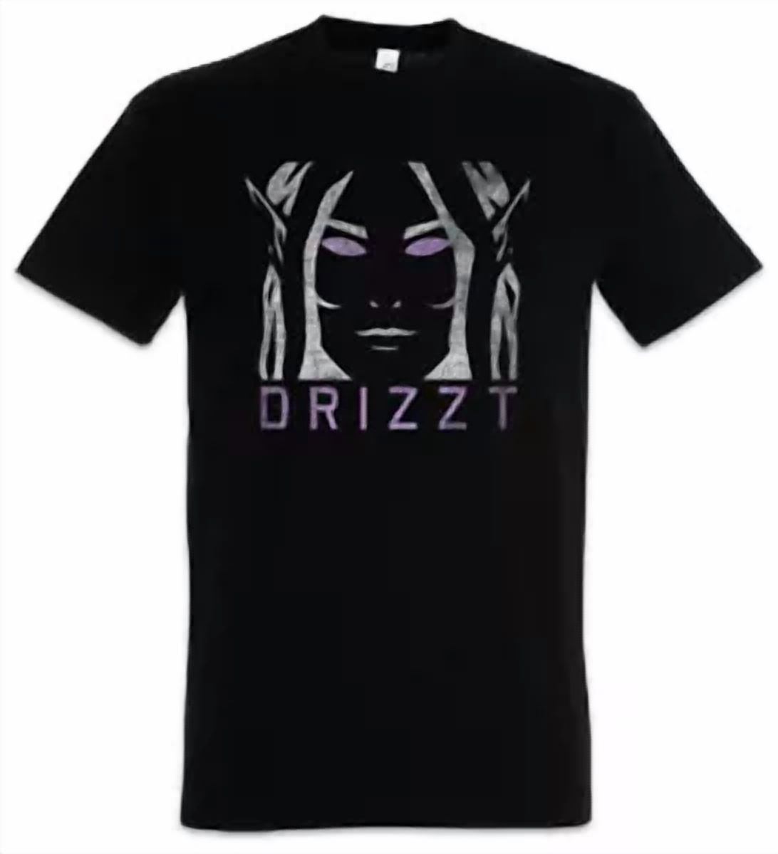 Reprint Rare Dark Elf Face T-Shirt The Legend Drow of the Drizzt Dark ...