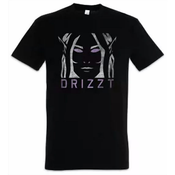 Reprint Rare Dark Elf Face T-Shirt The Legend Drow of the Drizzt Dark ...